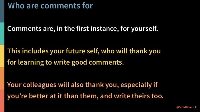 How to write good comments