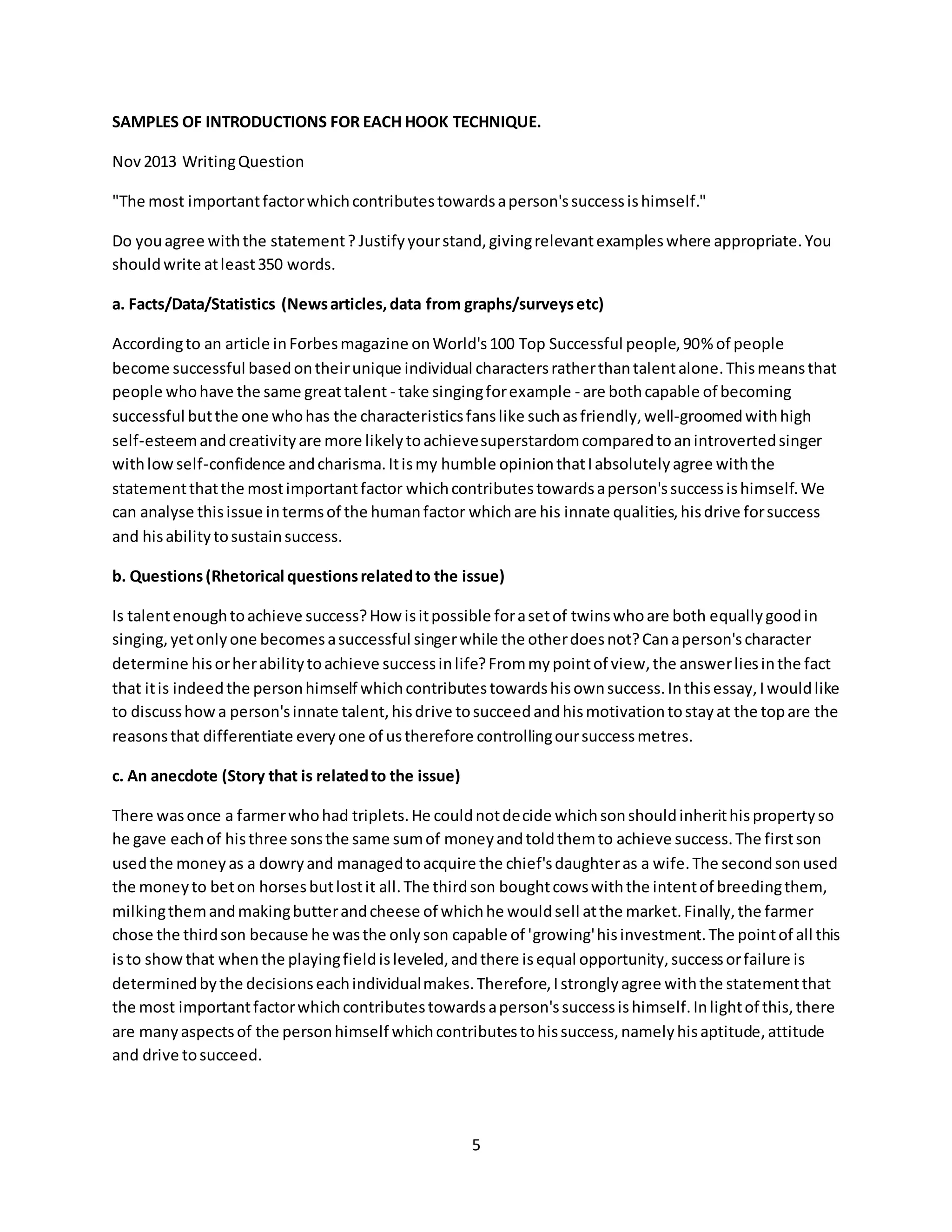 How to write good muet essay introductions | DOCX