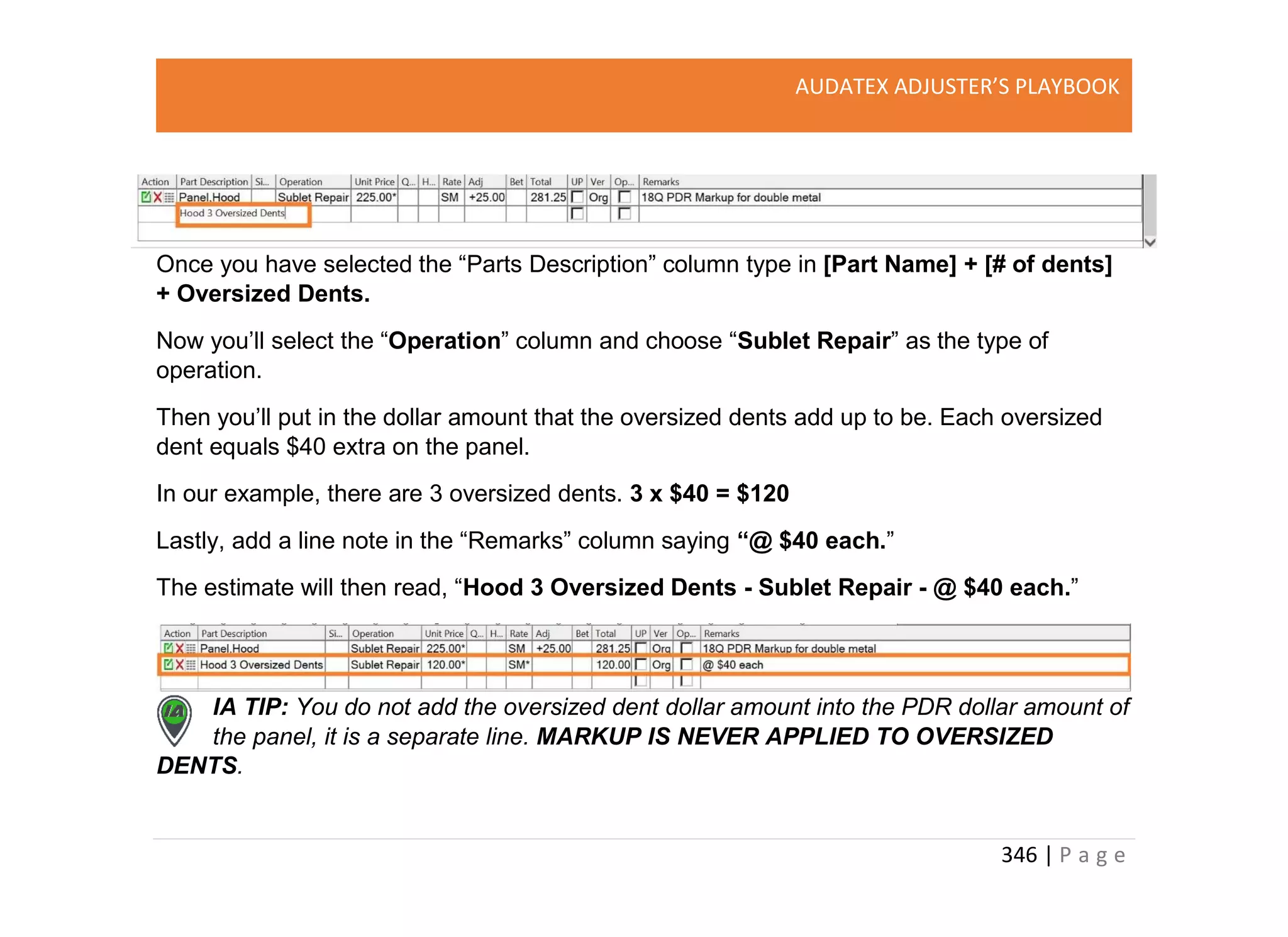 How to Write Hail or PDR Damage in Audatex WITHOUT the PDR Module | PDF
