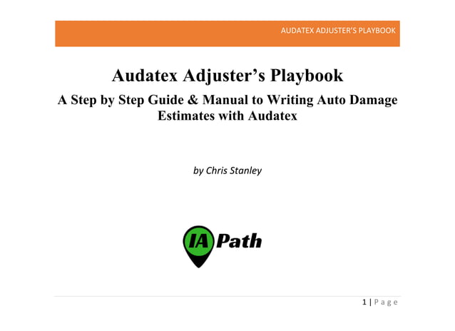 How to Write Hail or PDR Damage in Audatex WITHOUT the PDR Module | PDF ...