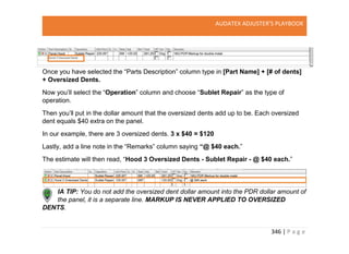 How to Write Hail or PDR Damage in Audatex WITHOUT the PDR Module | PDF