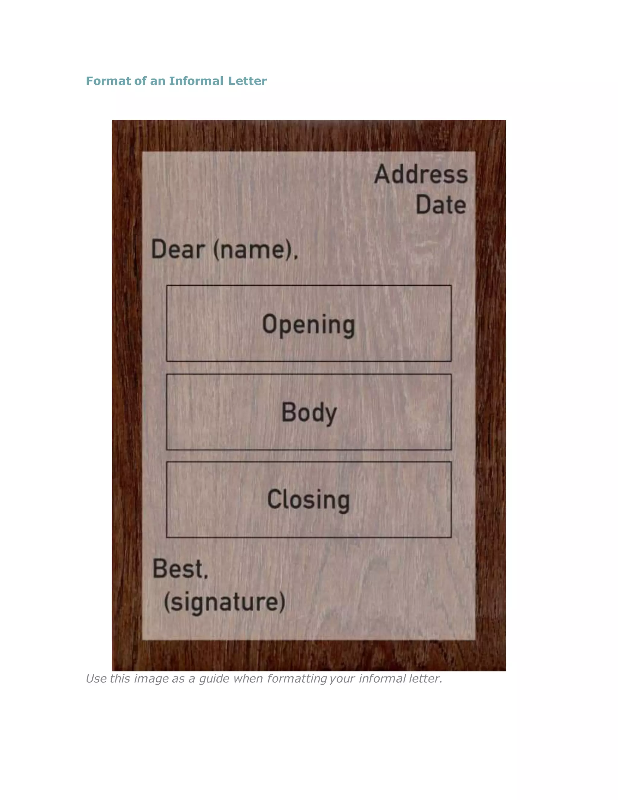 How to write informal letters in english (1) | DOCX