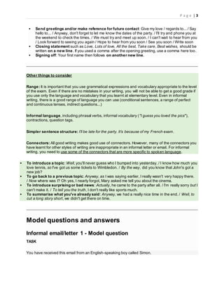 How to write informal letters or emails | DOCX