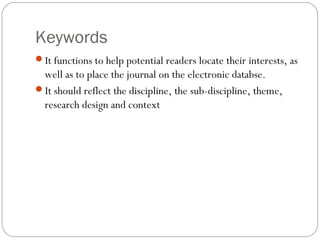 How to write international journal | PPT