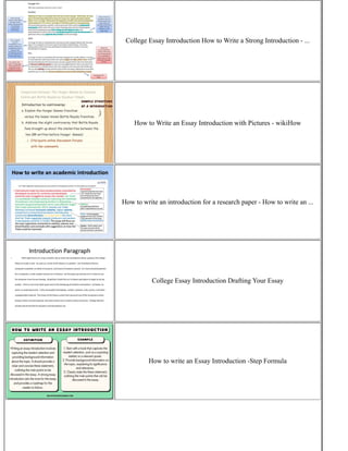 How To Write Introduction Essay | PDF