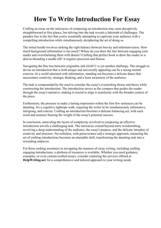 How To Write Introduction For Essay.pdf
