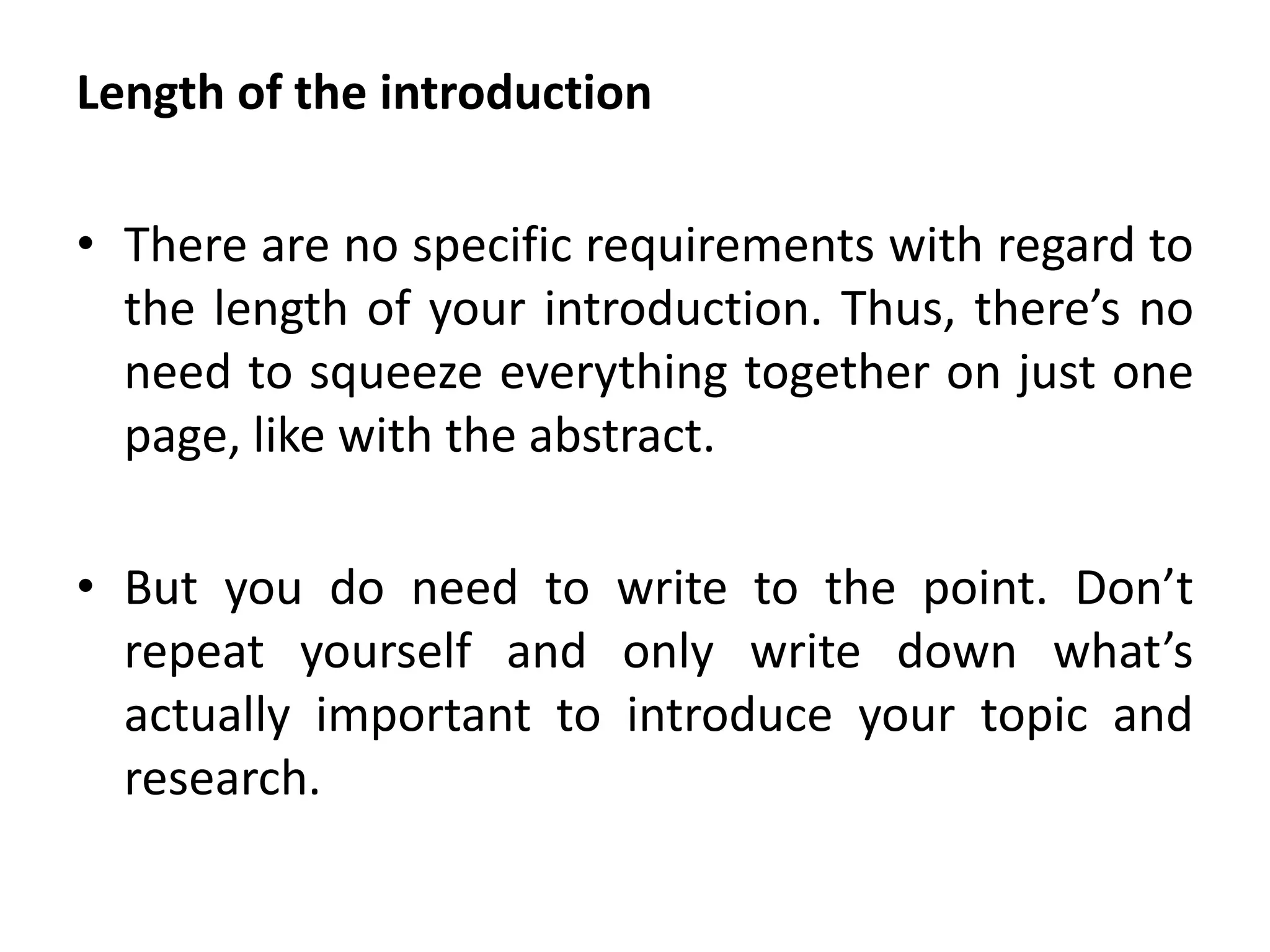 How to write introduction of thesis | PPTX