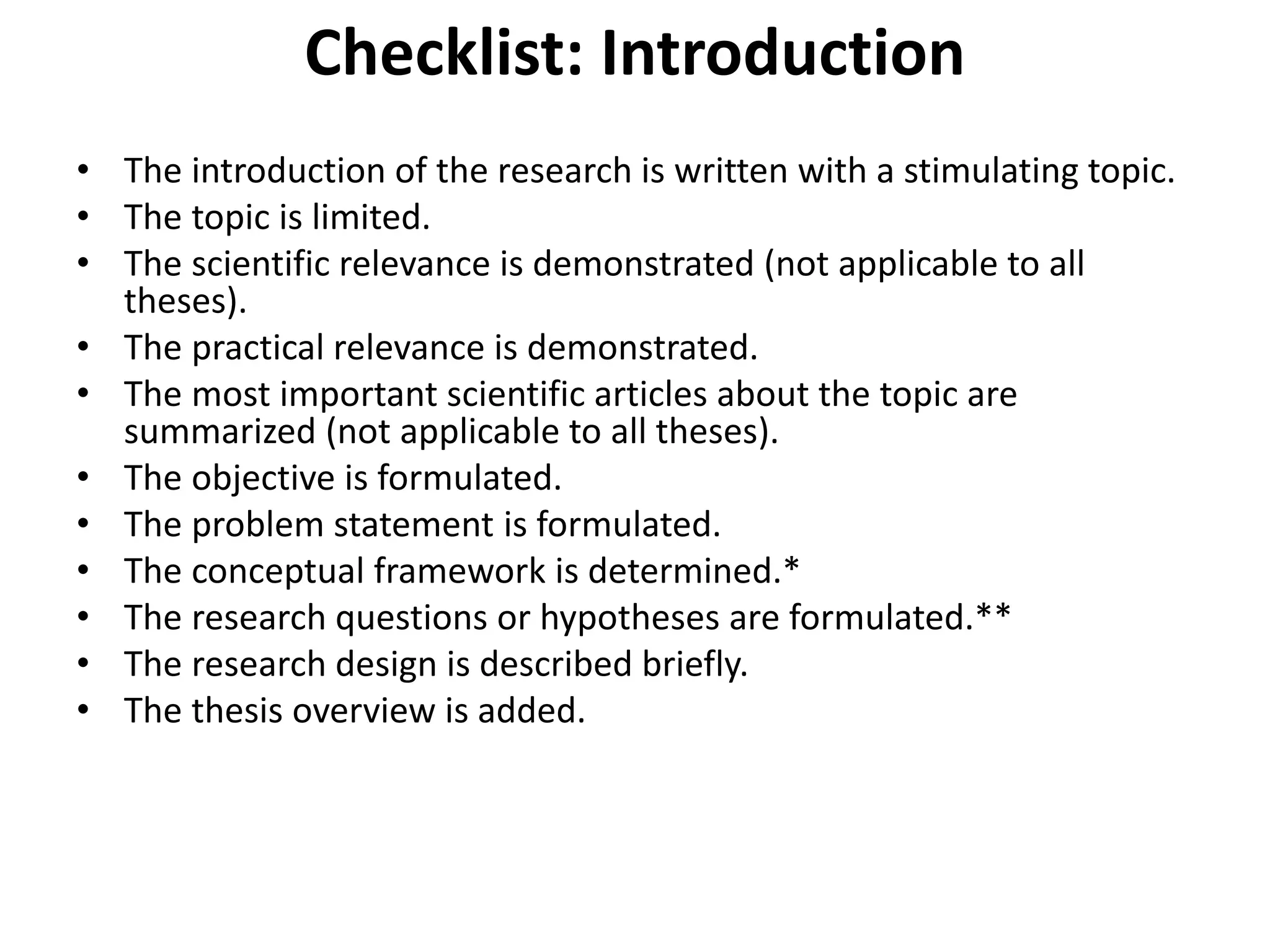 How to write introduction of thesis | PPTX