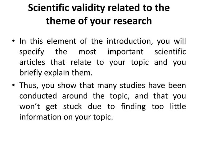 How to write introduction of thesis | PPTX