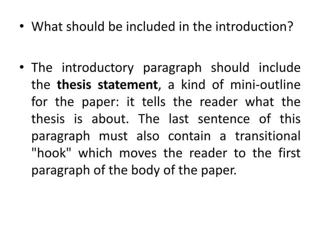 How to write introduction of thesis | PPTX