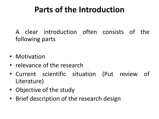 How to write introduction of thesis | PPTX
