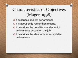 How to write lesson objectives | PPTX