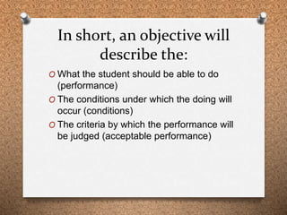 How to write lesson objectives | PPTX