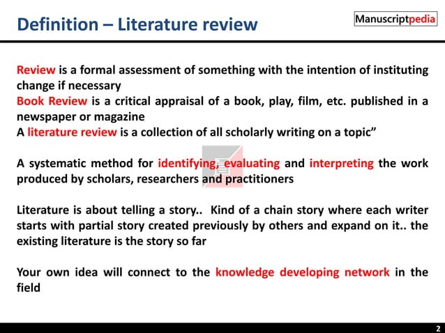 How to Write Literature Review : Thematic | PDF