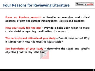 How to Write Literature Review : Thematic | PDF