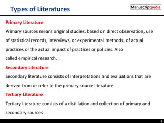 How to Write Literature Review : Thematic | PDF