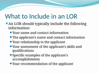 How to write Letter of Recommendation and SOP.pptx