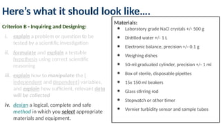 Comprehensive Guide to Writing MYP Science Lab Reports with Criterion B ...