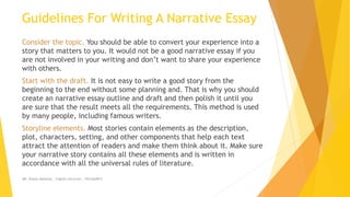 How to write narrative essay | PPTX