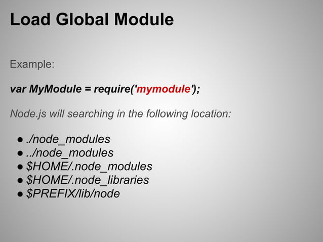 How to Write Node.js Module | PPT