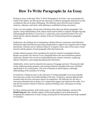 How To Write Paragraphs In An Essay.pdf