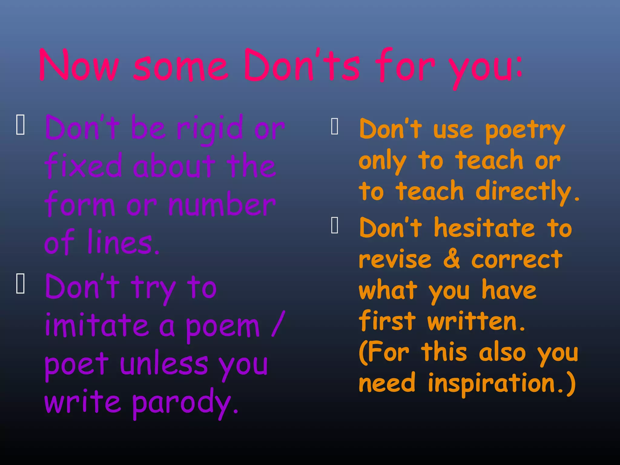 How to write poetry | PPT