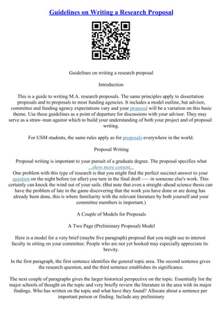 How To Write Proposal Essay | PDF