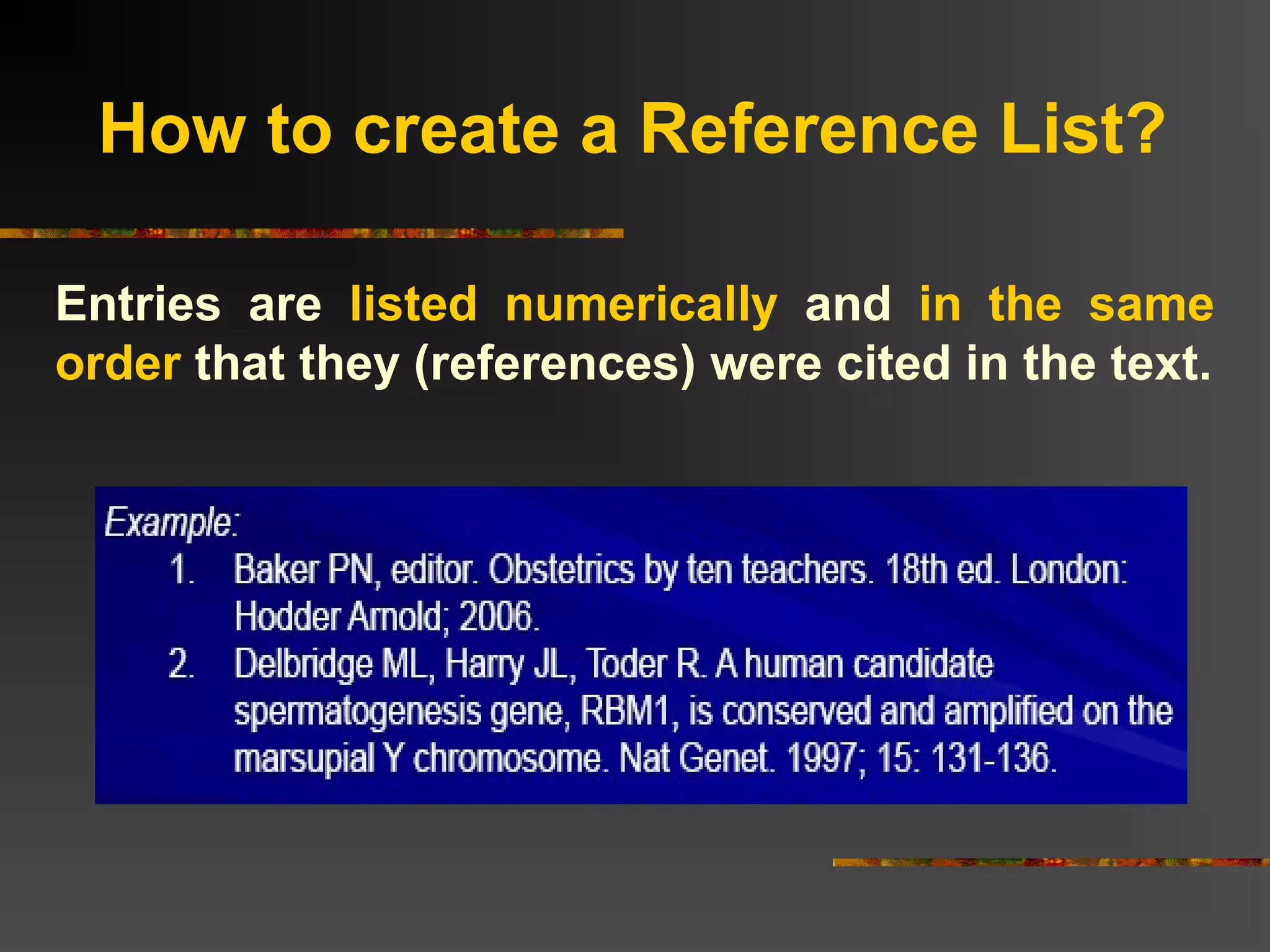 How to write reference(s) | PPT