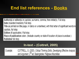 How to write reference(s) | PPT | Science