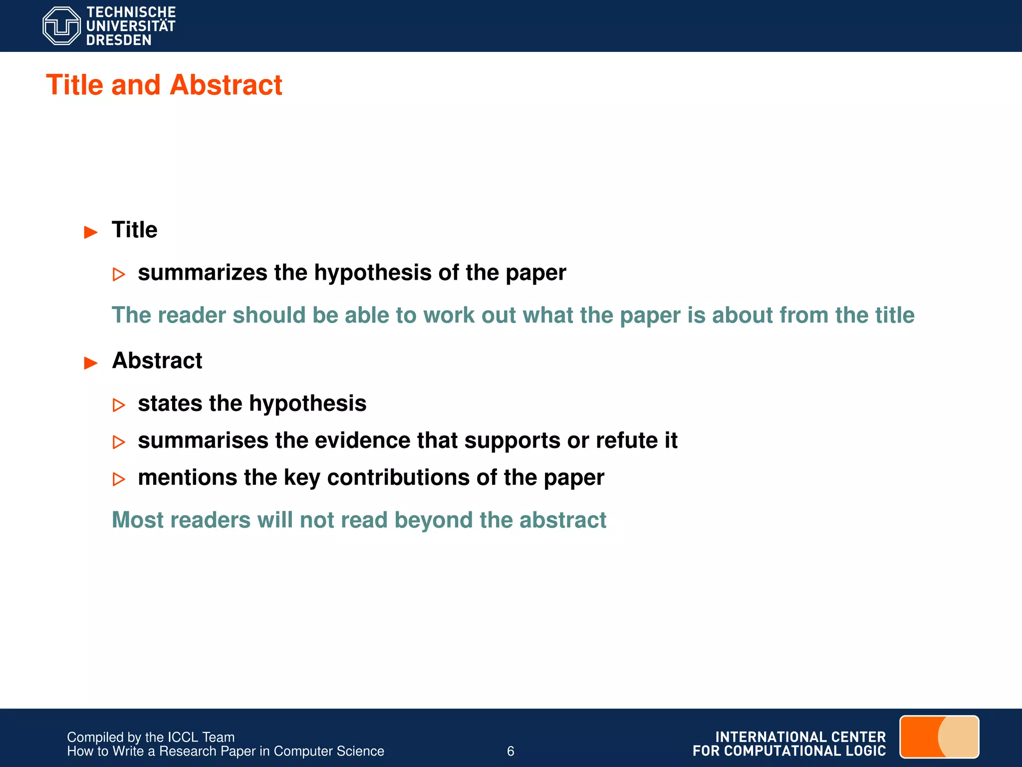 How to write research paper in cse | PDF