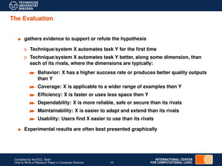 How to write research paper in cse | PDF