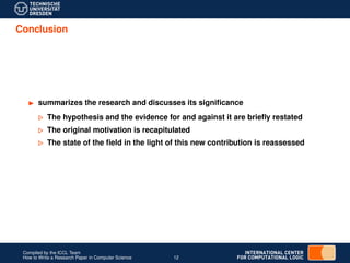How to write research paper in cse | PDF