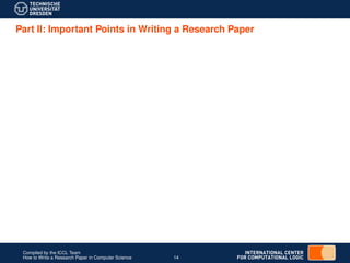 How to write research paper in cse | PDF