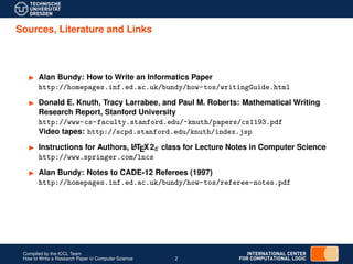 How to write research paper in cse | PDF