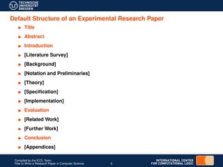 How to write research paper in cse | PDF