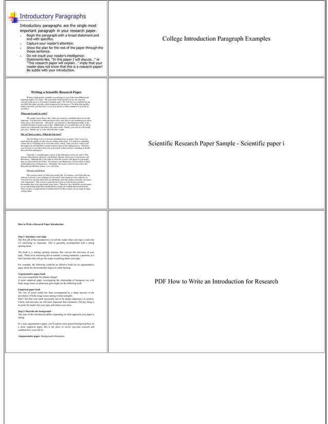 How To Write Research Paper Introduction | PDF