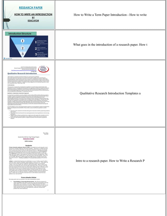 How To Write Research Paper Introduction | PDF | Science