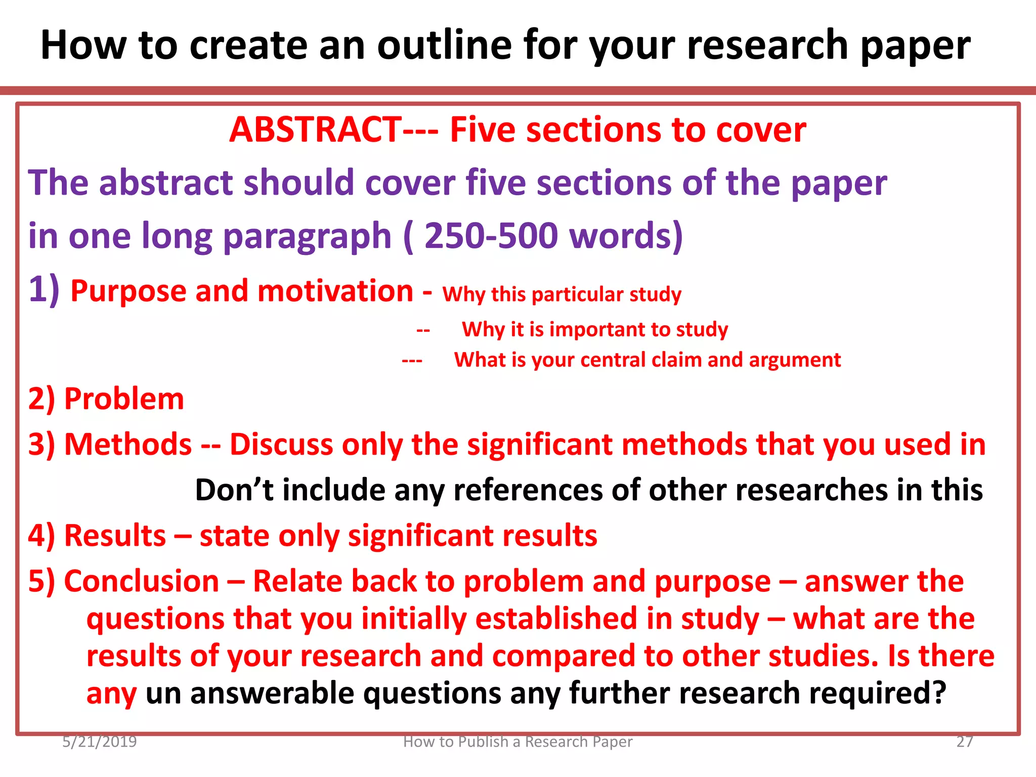 How to write research paper | PPT