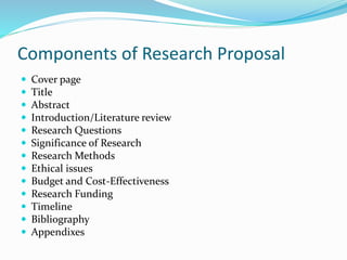How to Write Research Proposal | PPTX