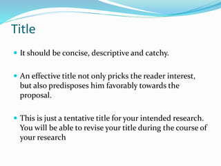 How to Write Research Proposal | PPTX