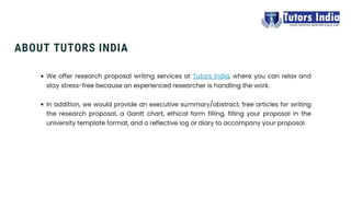 Writing A Research Proposals Effectively in Medical Science – Tutors India | PPT