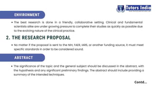 Writing A Research Proposals Effectively in Medical Science – Tutors ...