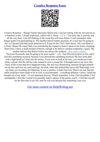 How To Write Response Essay | PDF