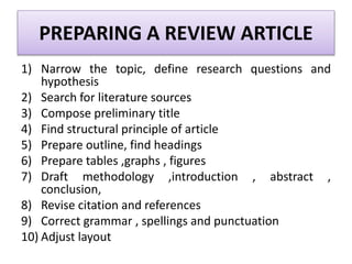 How to write review article | PPTX