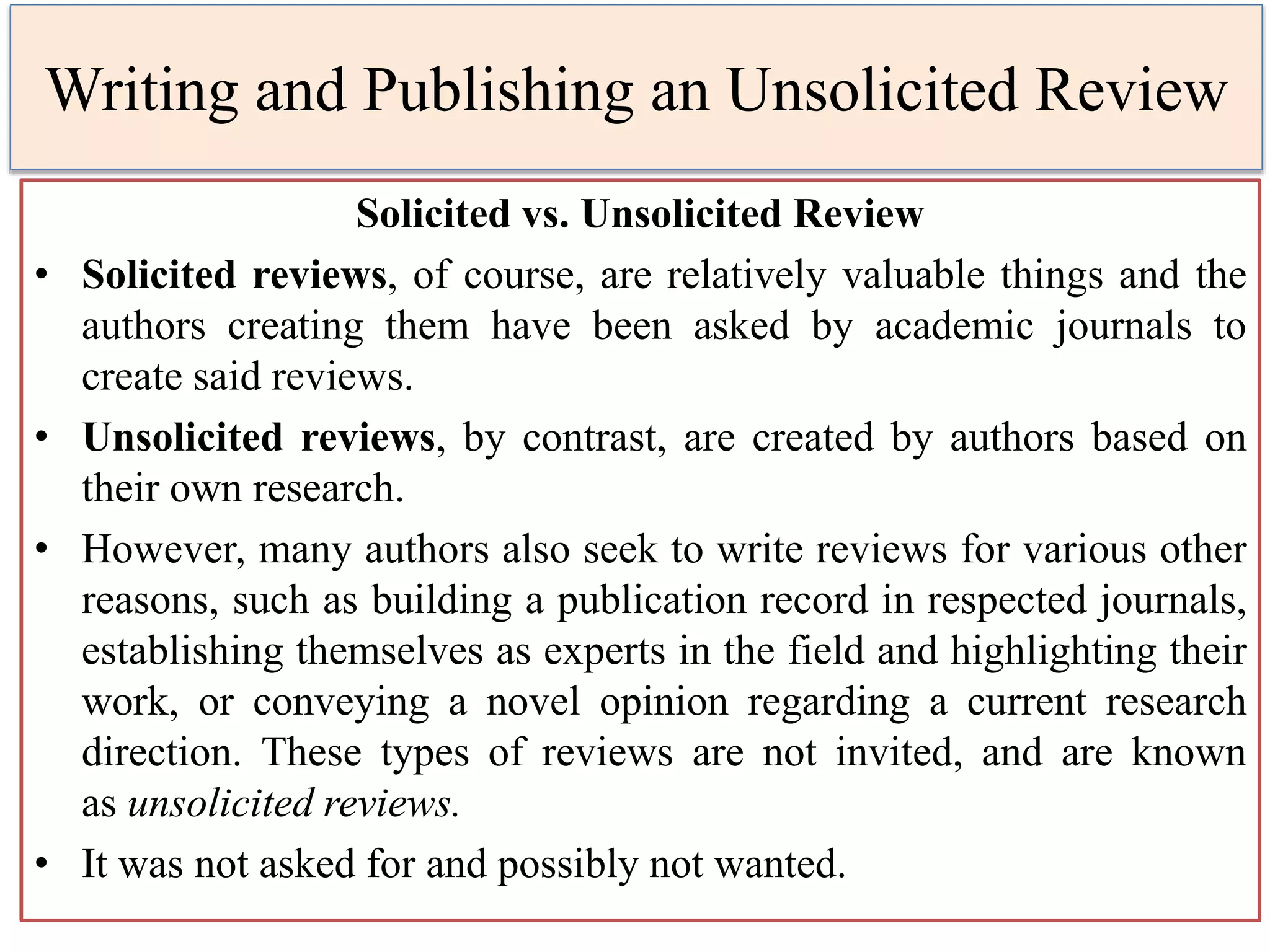 How to write review article ppt | PPTX