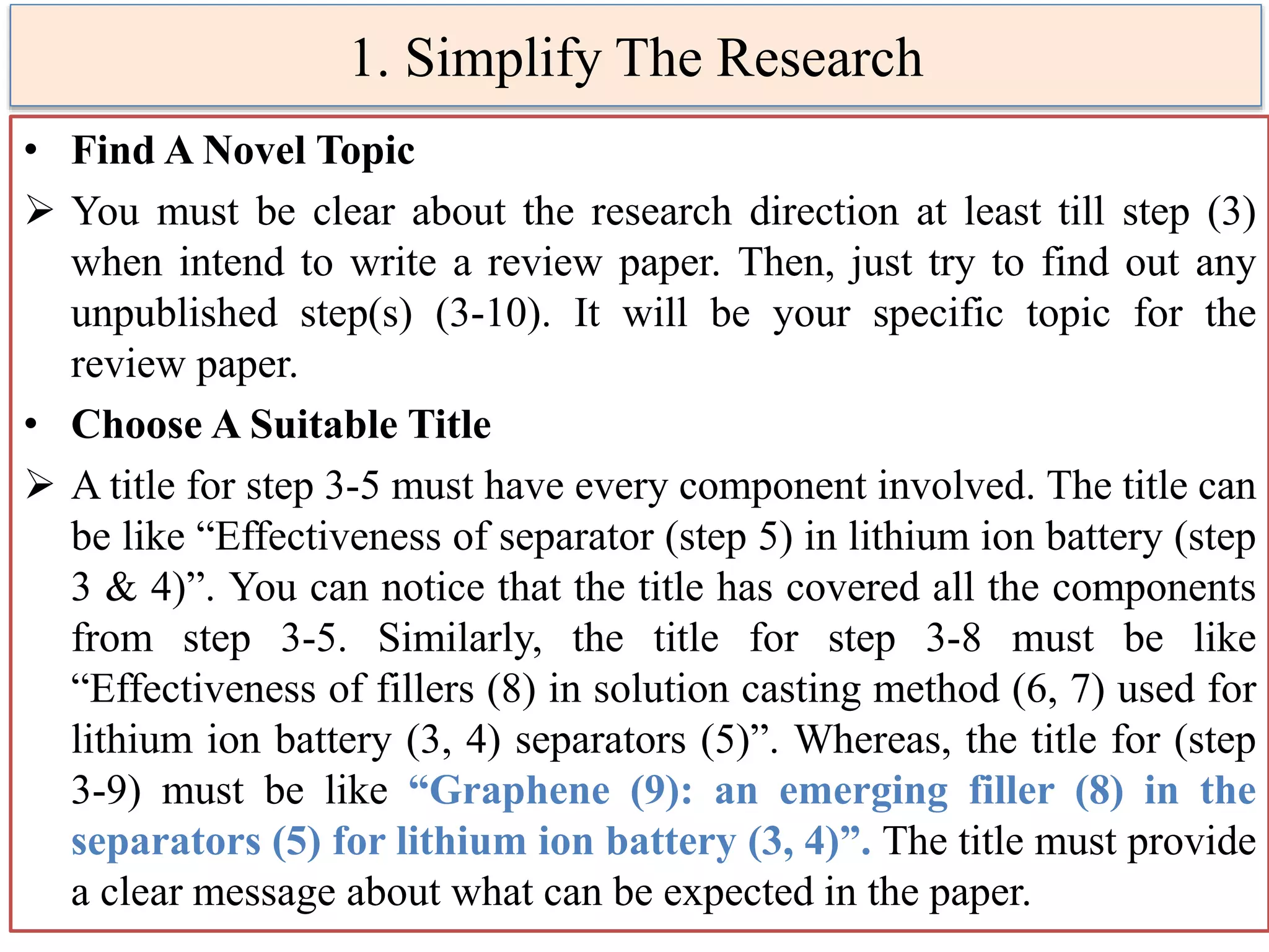 How to write review article ppt | PPTX