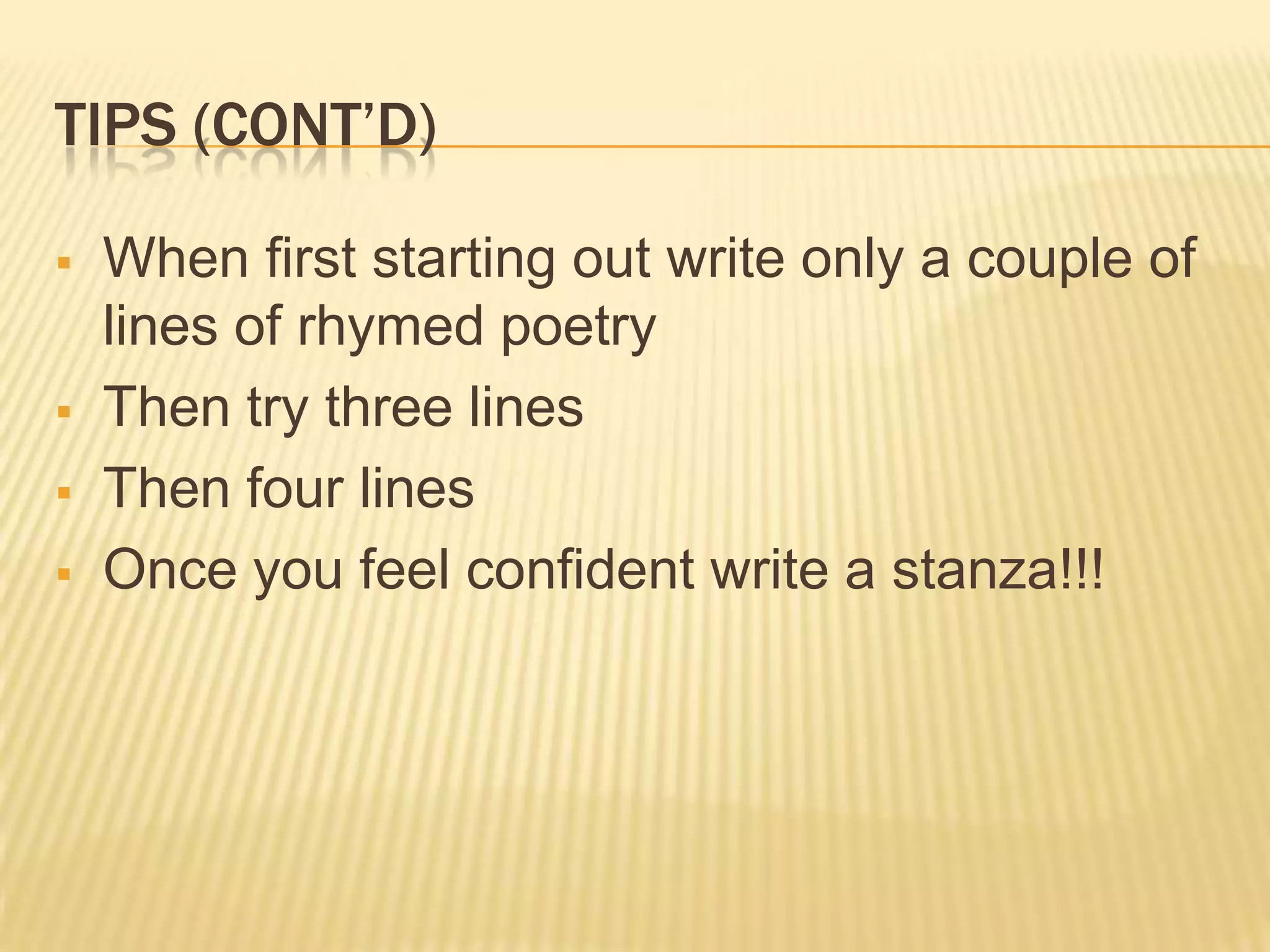 How to write rhyming poetry 1 | PPTX