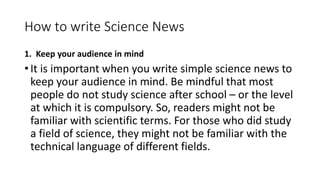 How to write Science news and feature.pptx