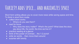 How to Write Short | PPTX | College Football | College Sports