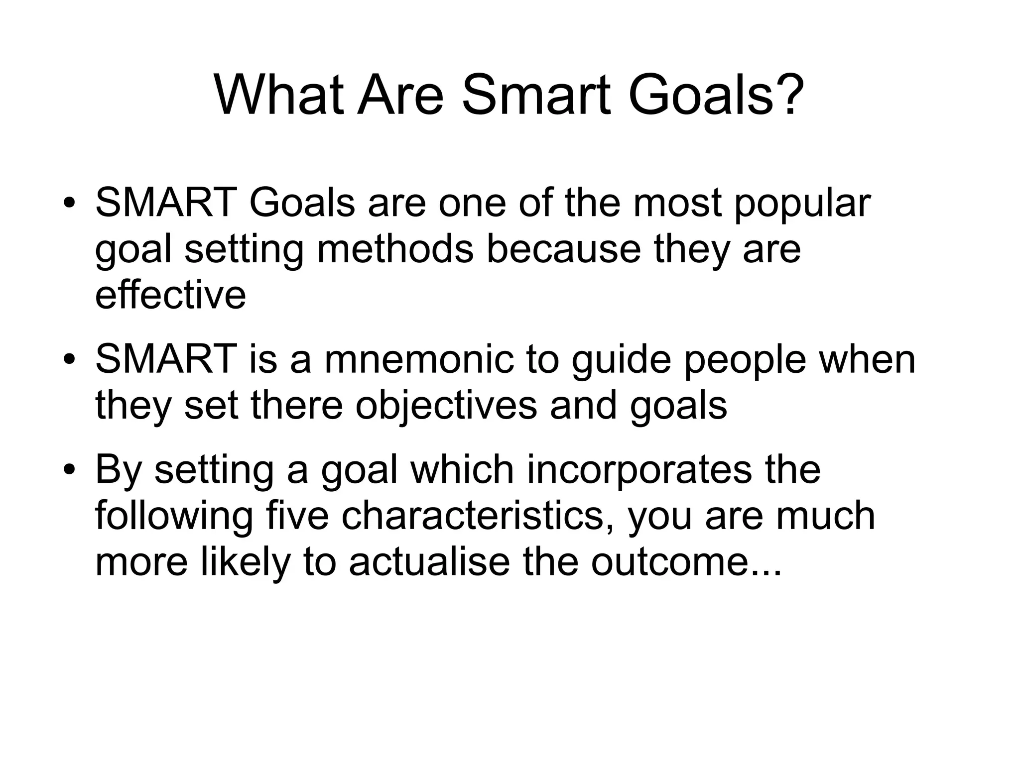 How To Write SMART Goals | ODP